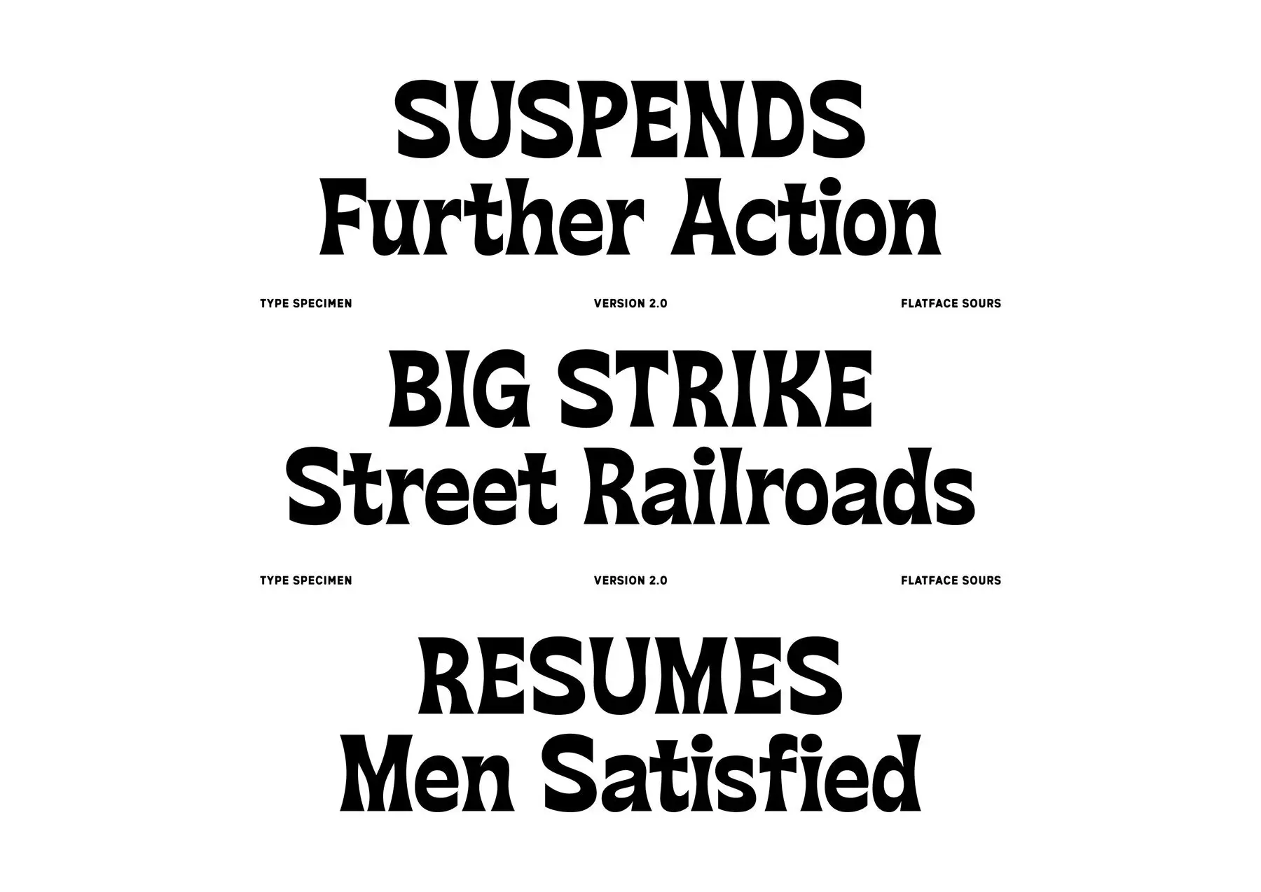 Flatface Sours 2 Font - FontPath