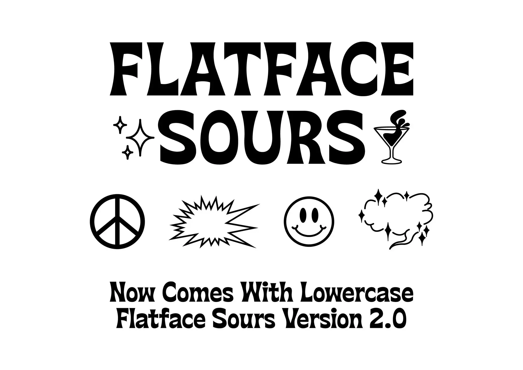 Flatface Sours 2 Font - FontPath