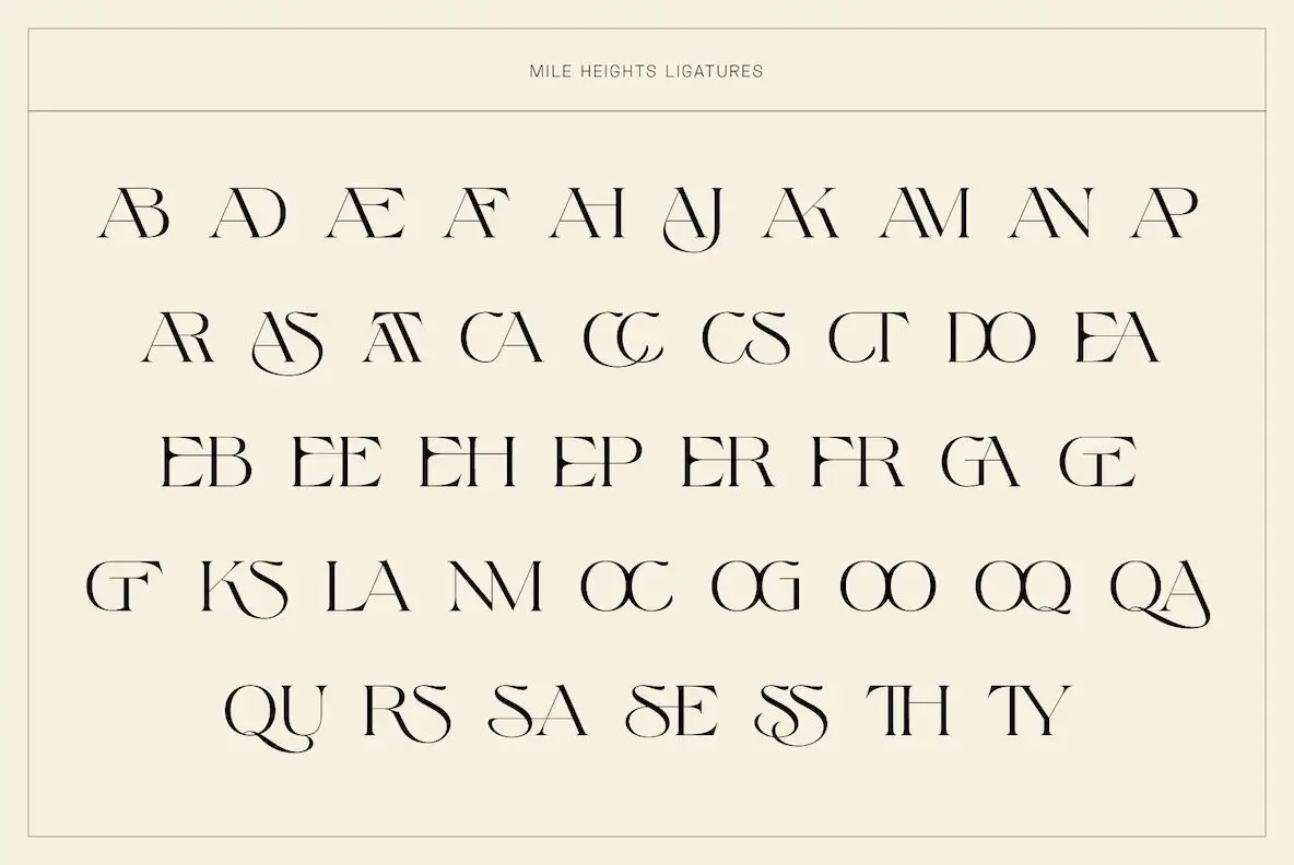 Mile Heights Font - FontPath