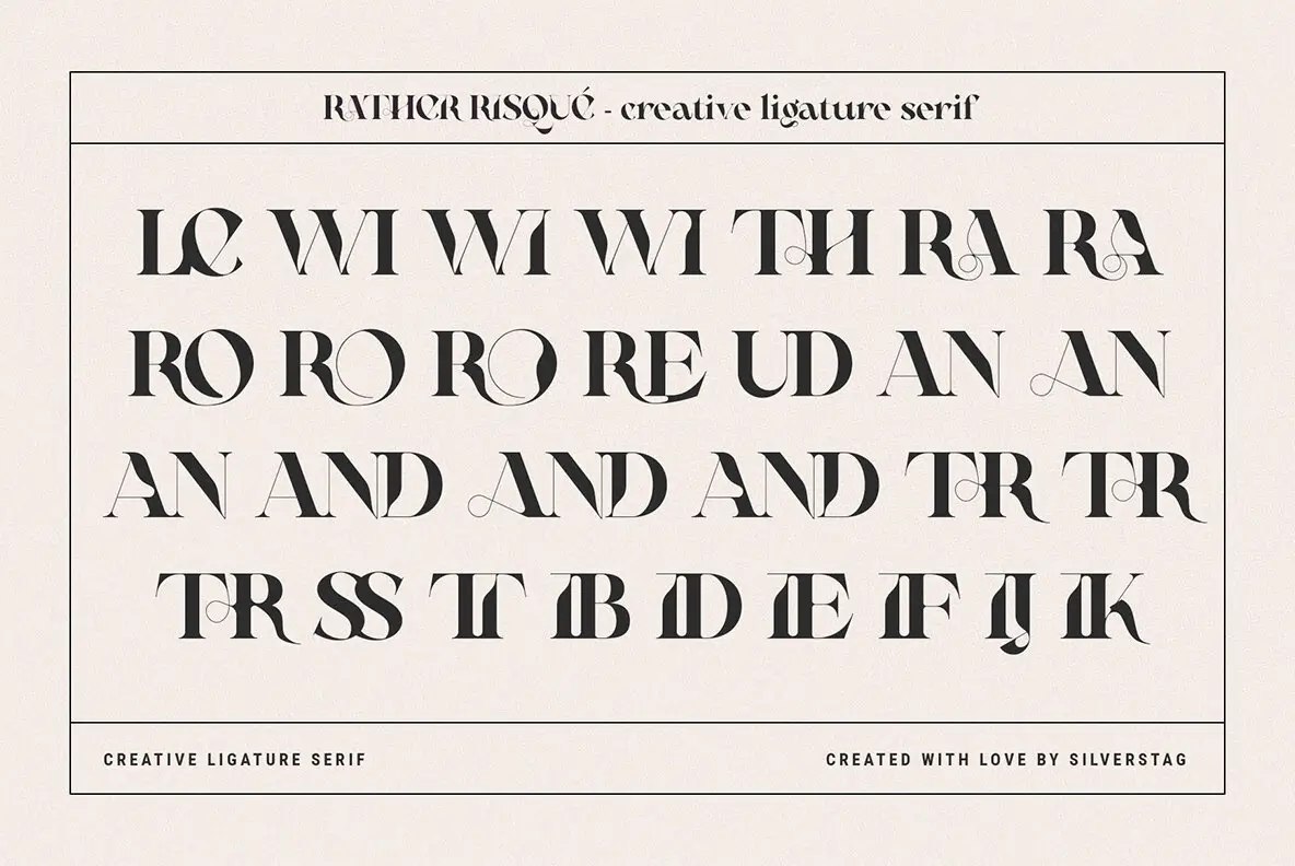 RATHER RISQUE Font - YouWorkForThem