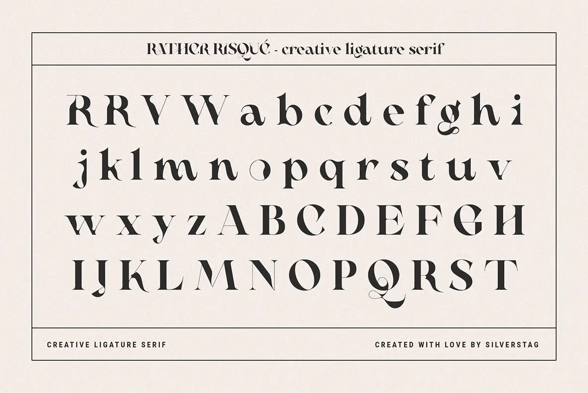 RATHER RISQUE Font - YouWorkForThem