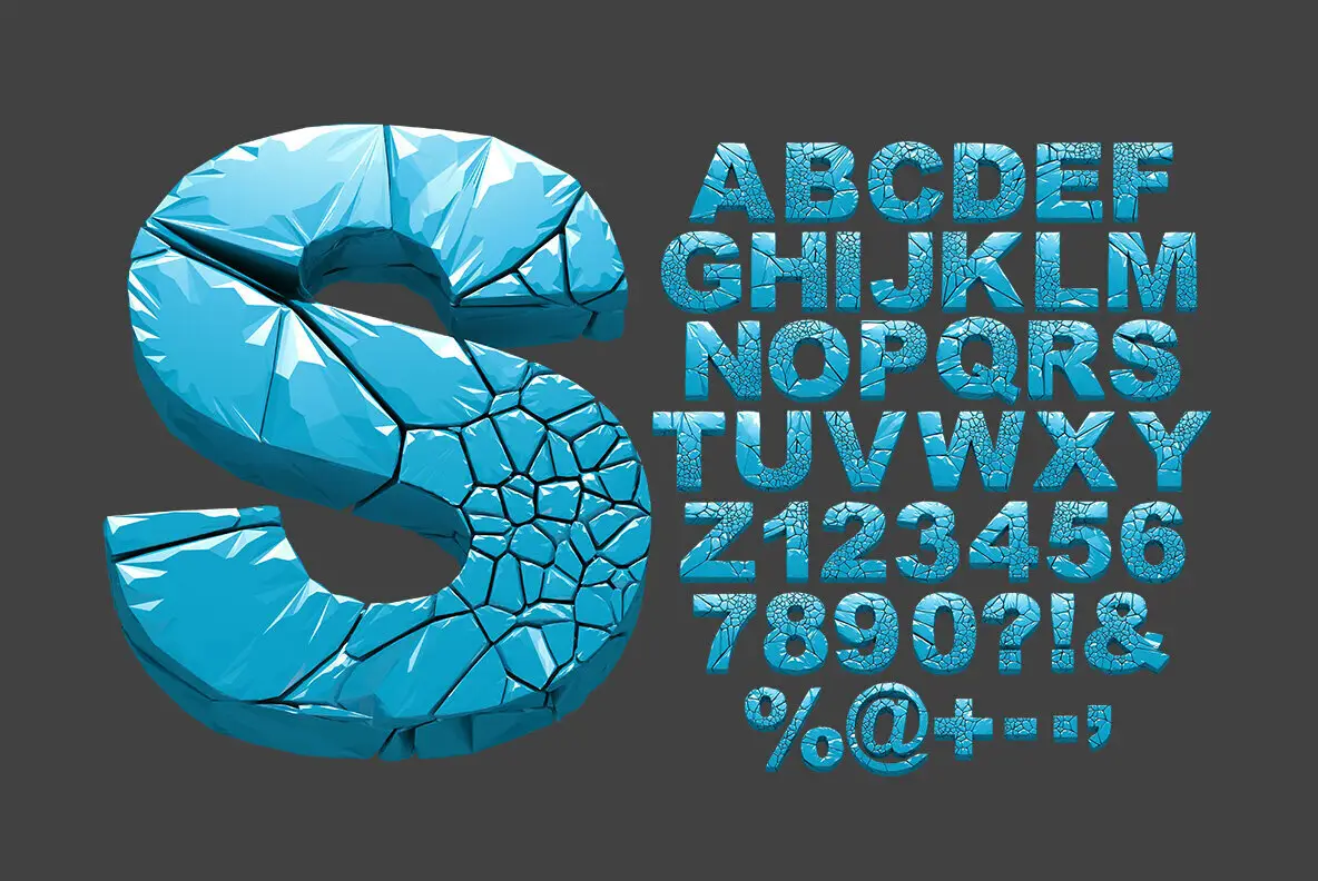 Hulk Icecrack SVG Font Font - FontPath