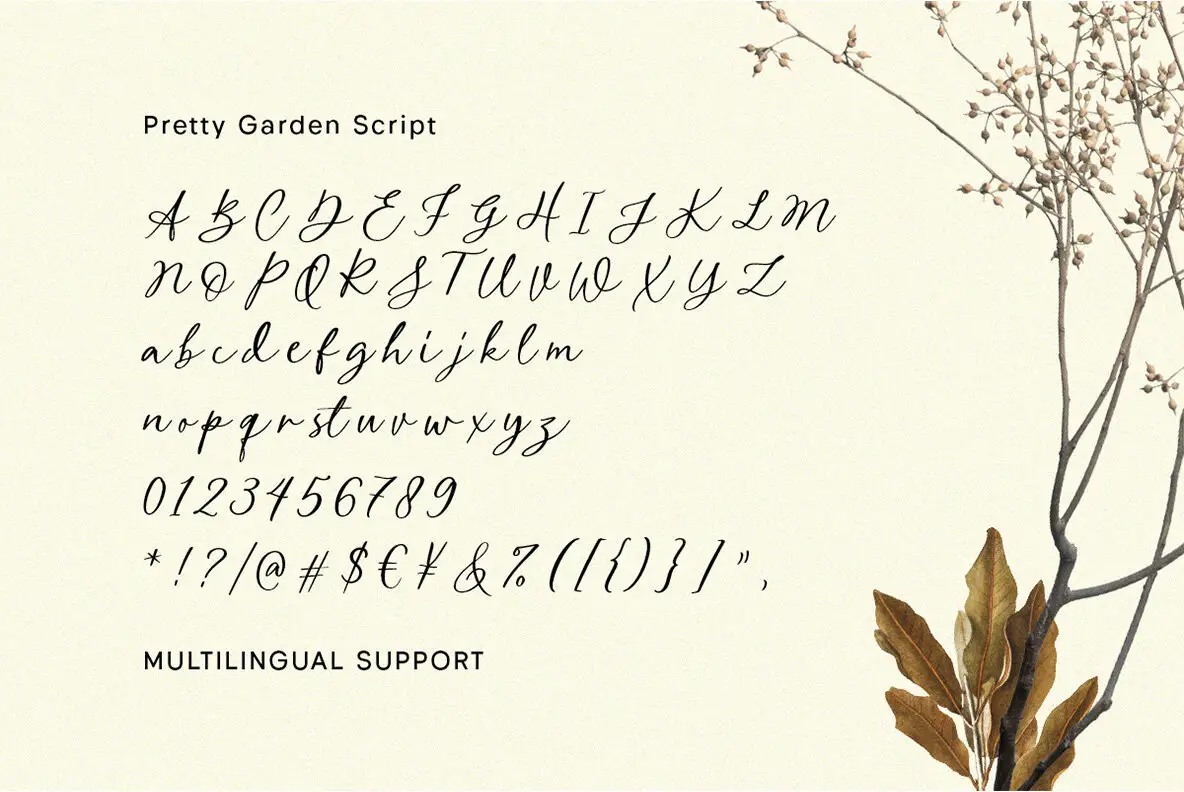 Pretty Garden Font Trio Font - FontPath