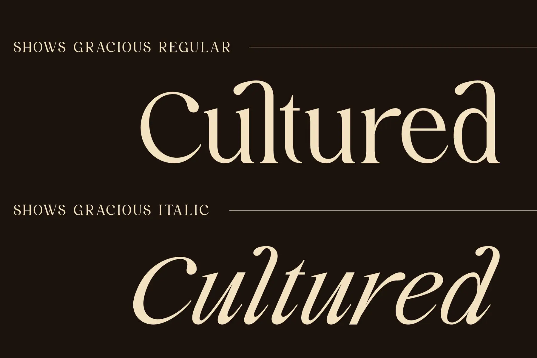 Shows Gracious Font - YouWorkForThem