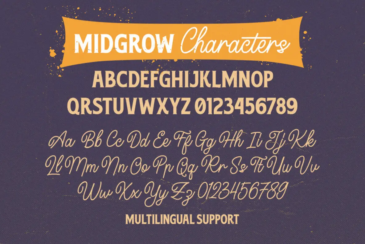 Midgrow Font Duo Font - FontPath