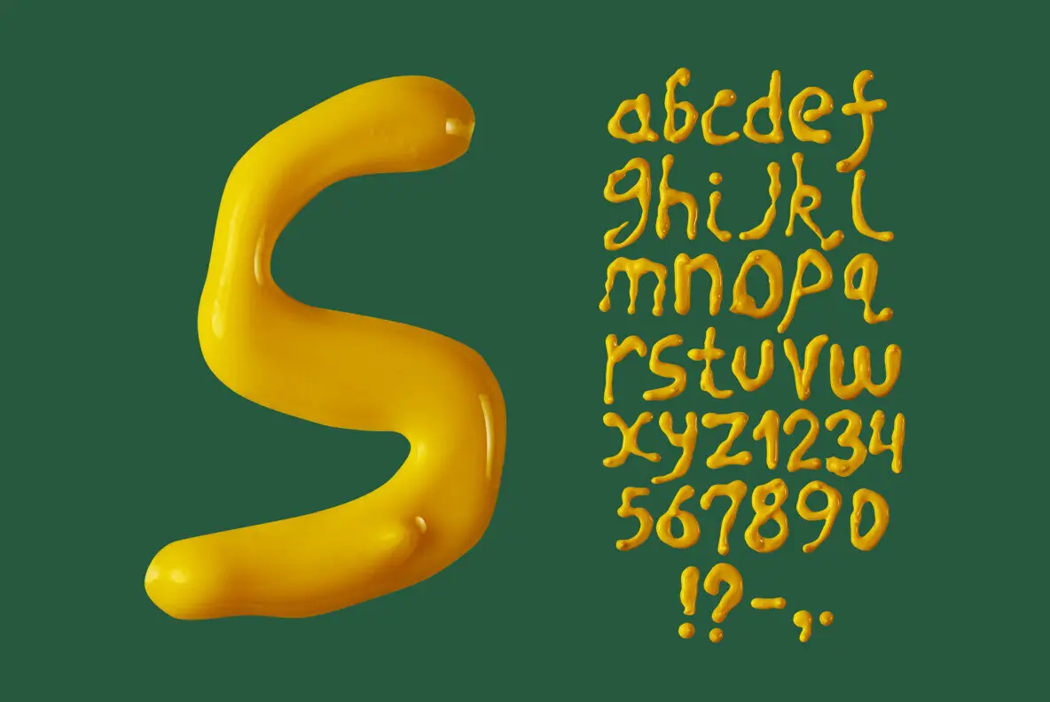 Oil Yellow SVG Font Font - FontPath