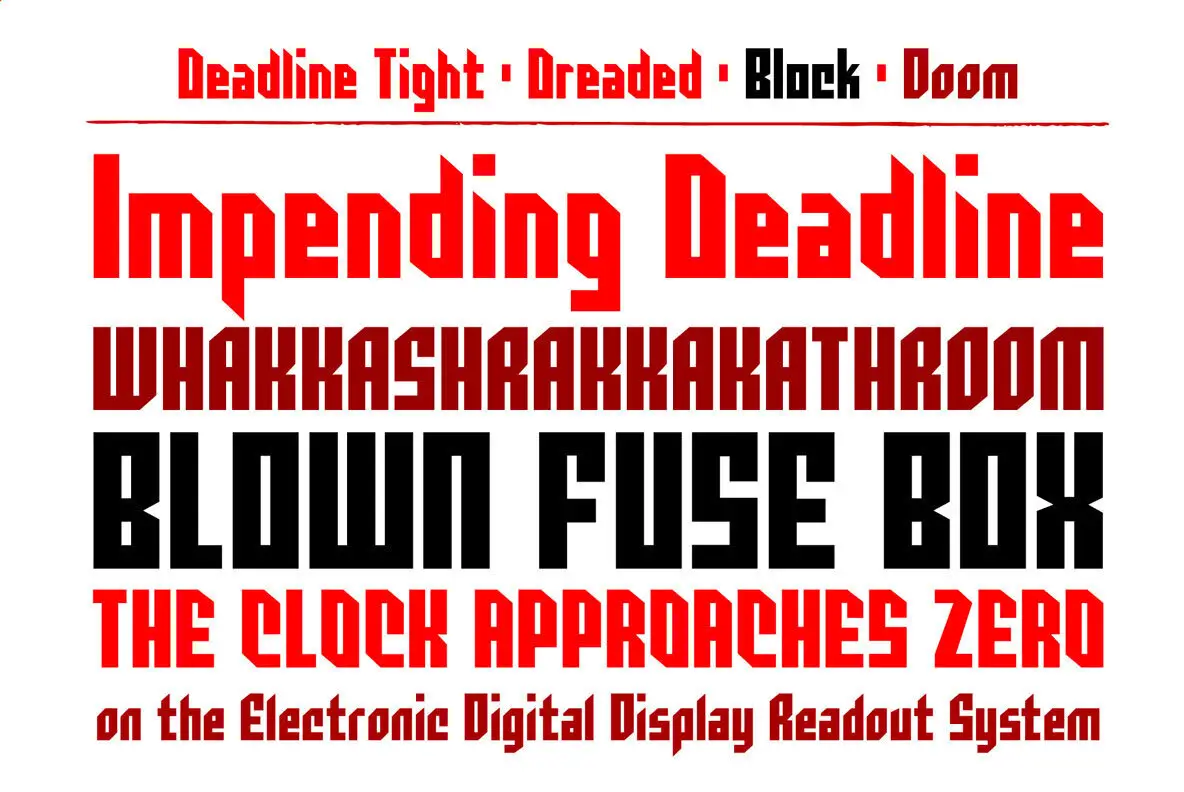 Deadline Tight Font - FontPath