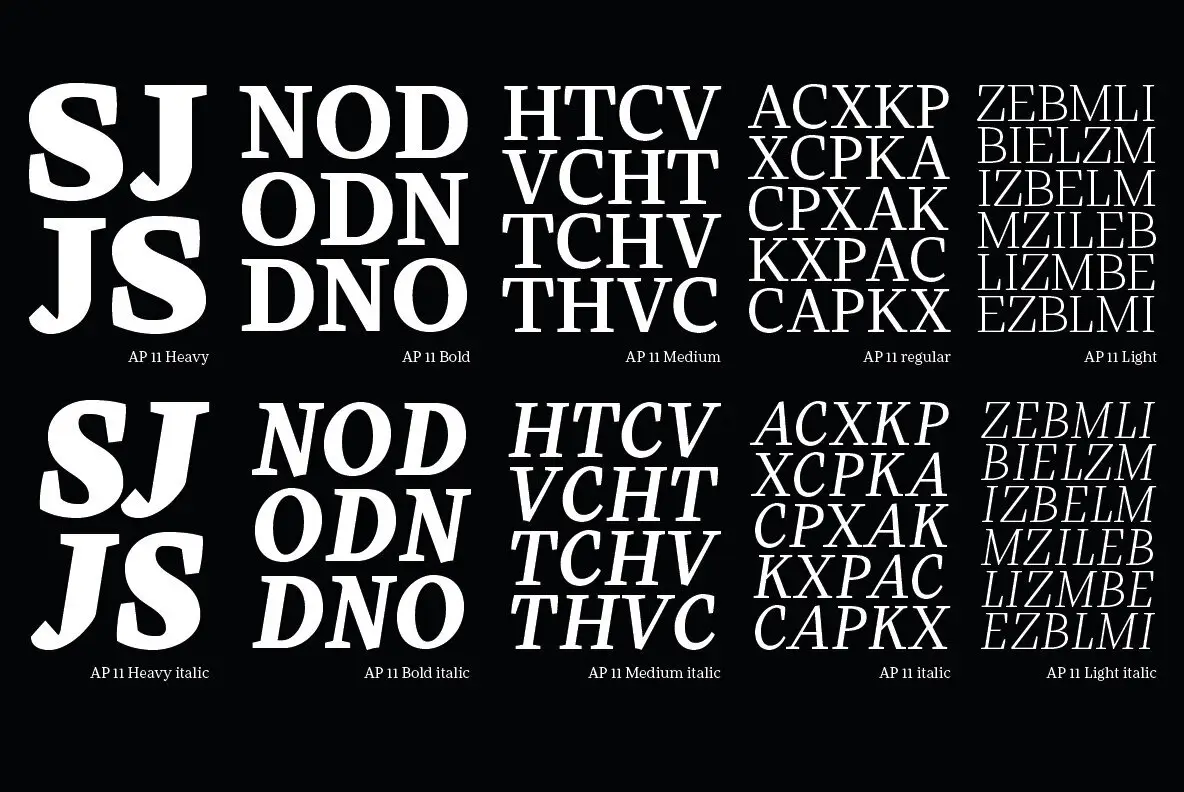 AP 11 Font - YouWorkForThem