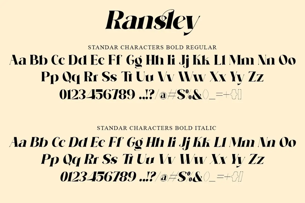 Ransley Font - YouWorkForThem