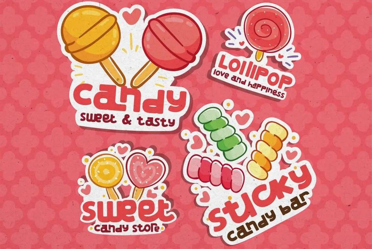 Colorful Candy Font - YouWorkForThem