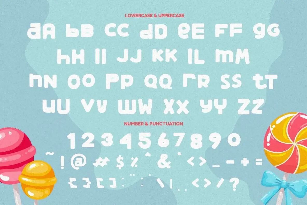 Colorful Candy Font - YouWorkForThem