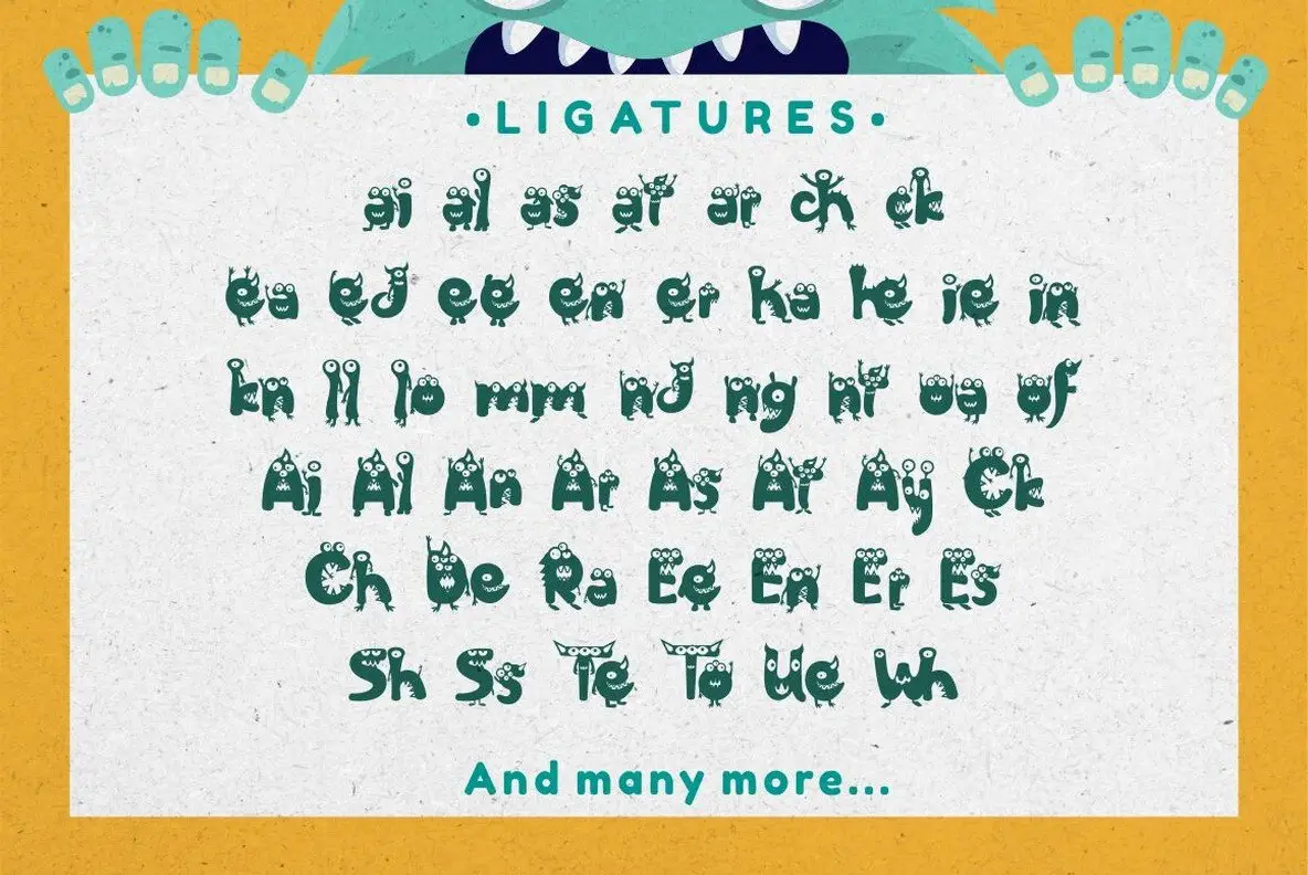 Friendly Monster Font - YouWorkForThem