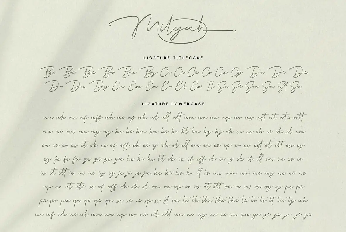 Milyah Font - YouWorkForThem