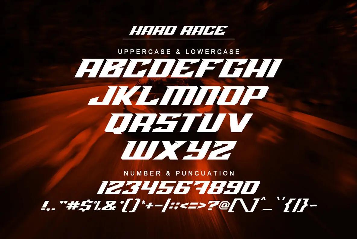Hard Race Font - YouWorkForThem