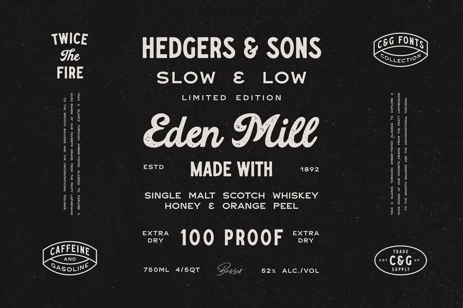 Caffeine and Gasoline Font - YouWorkForThem