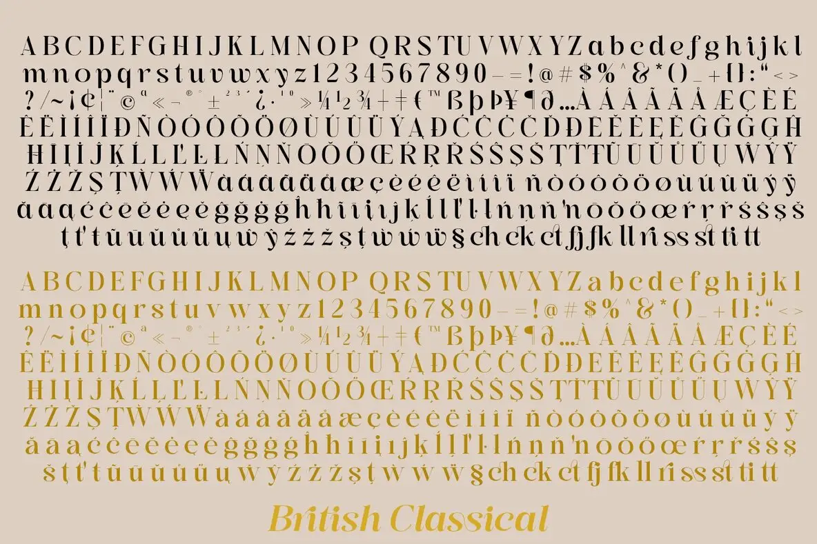 British Classical Font - YouWorkForThem