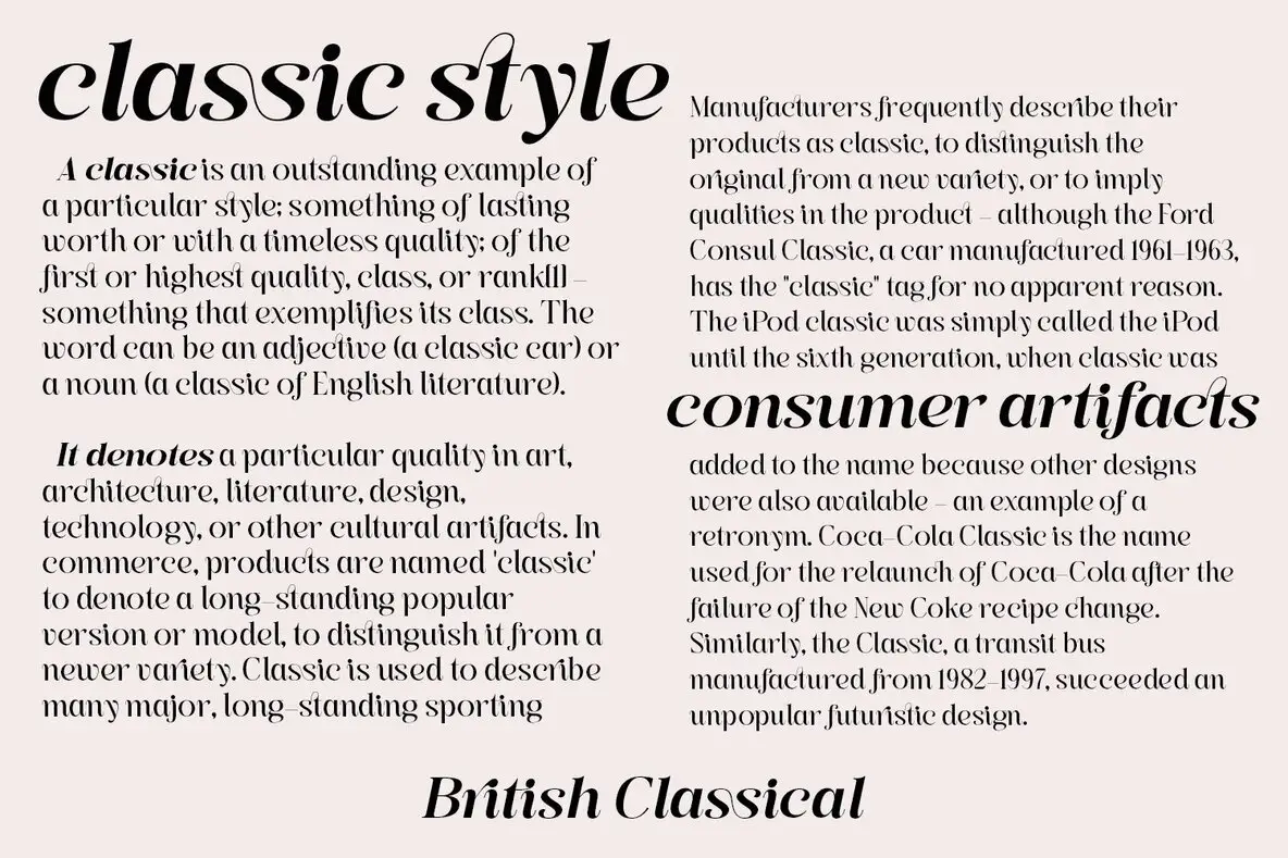 British Classical Font - YouWorkForThem