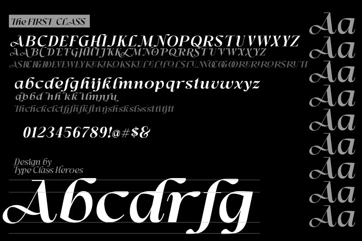 First Class Font - YouWorkForThem