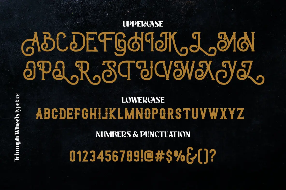 Triumph Wheels Font - YouWorkForThem