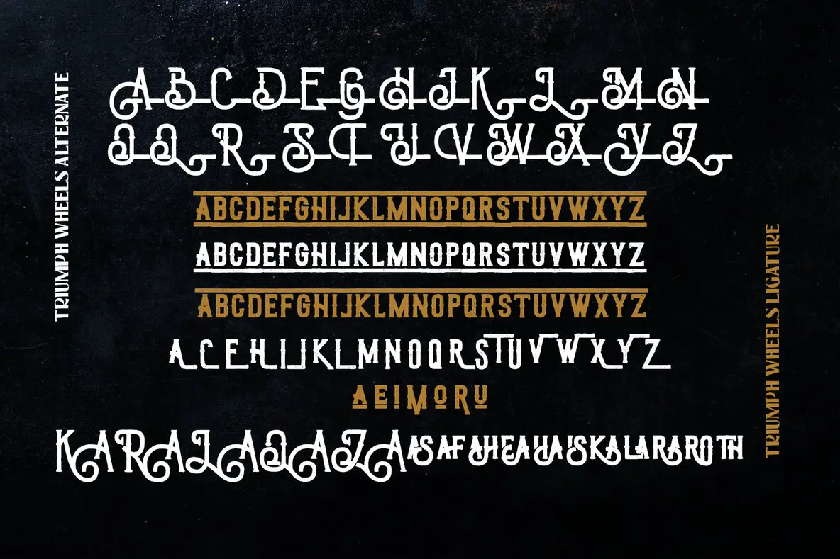 Triumph Wheels Font - YouWorkForThem