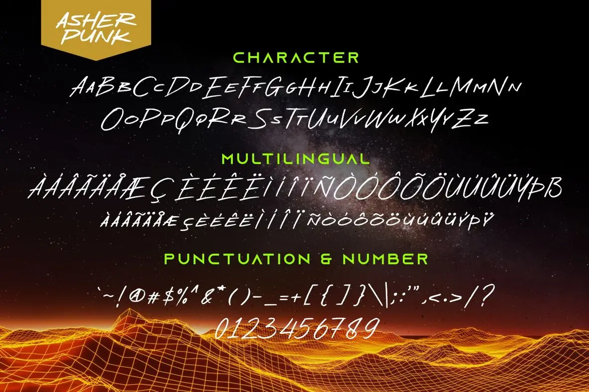 Asher Punk Font - YouWorkForThem