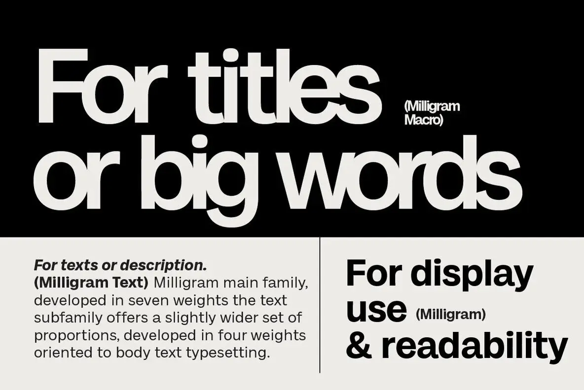Milligram Font - FontPath