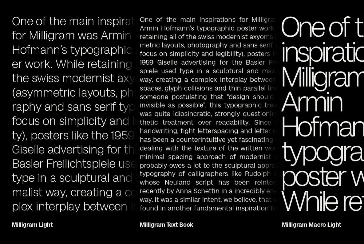 Milligram Font - YouWorkForThem