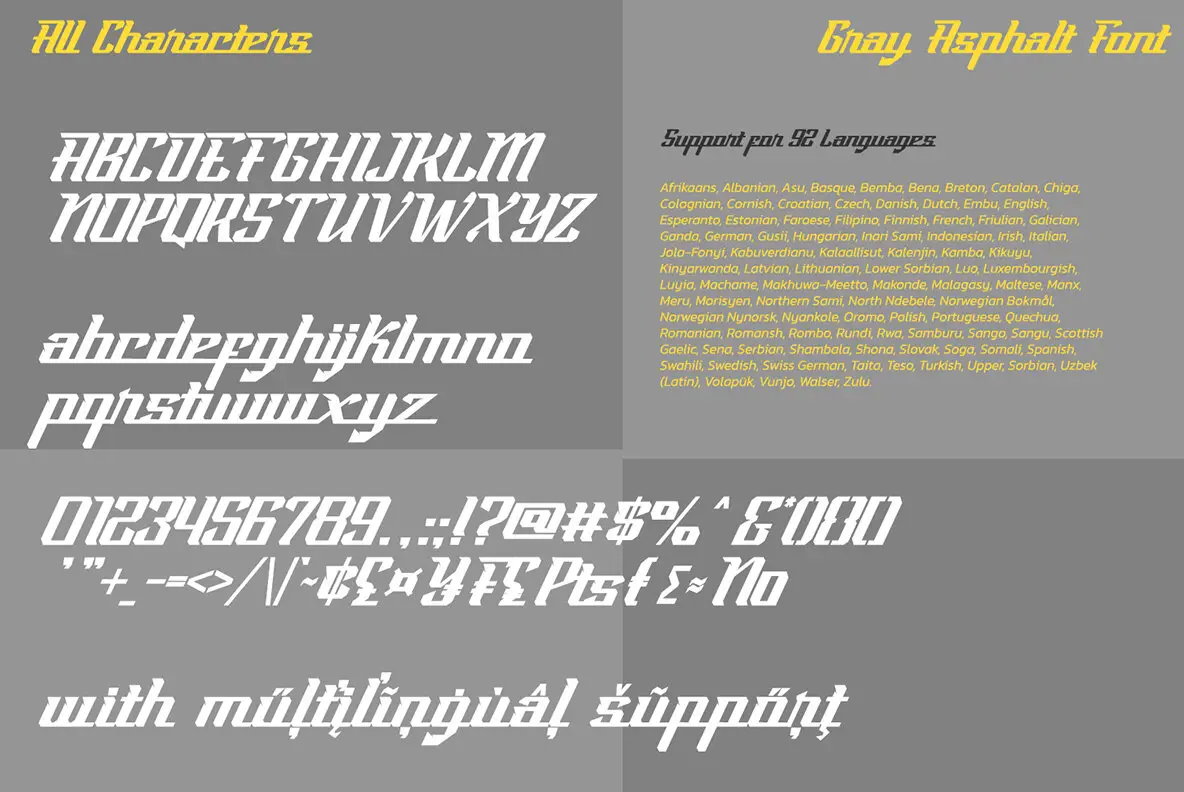 Gray Asphalt Font - YouWorkForThem