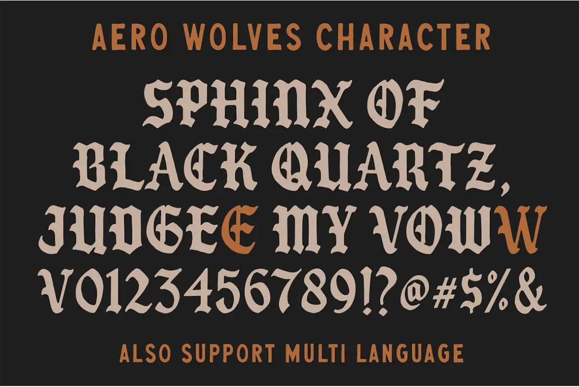 Aero Wolves Font - YouWorkForThem