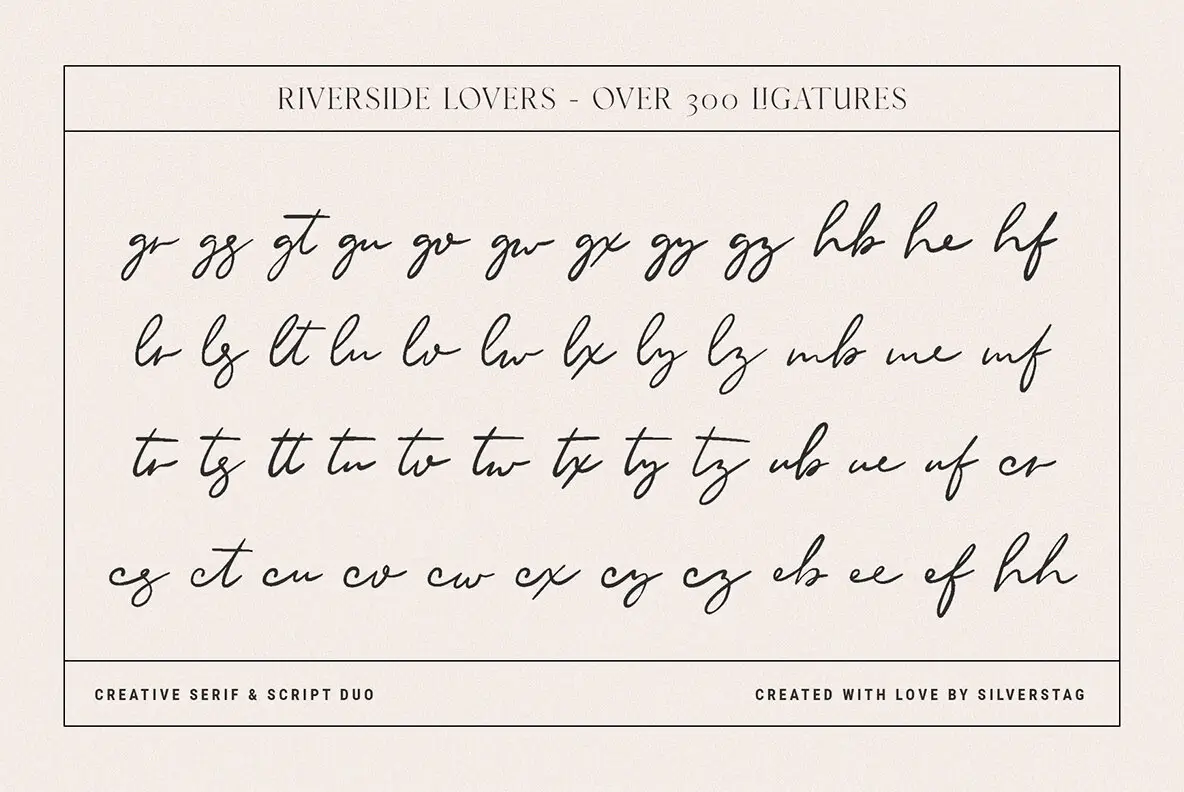 Riverside Lovers Font - YouWorkForThem