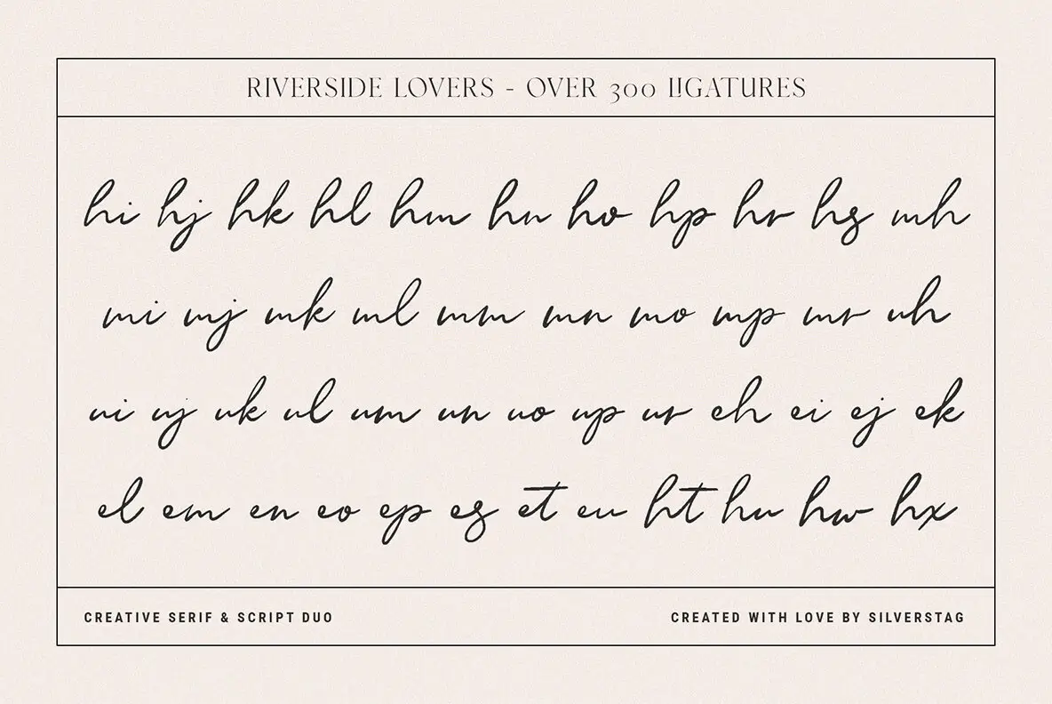 Riverside Lovers Font - YouWorkForThem
