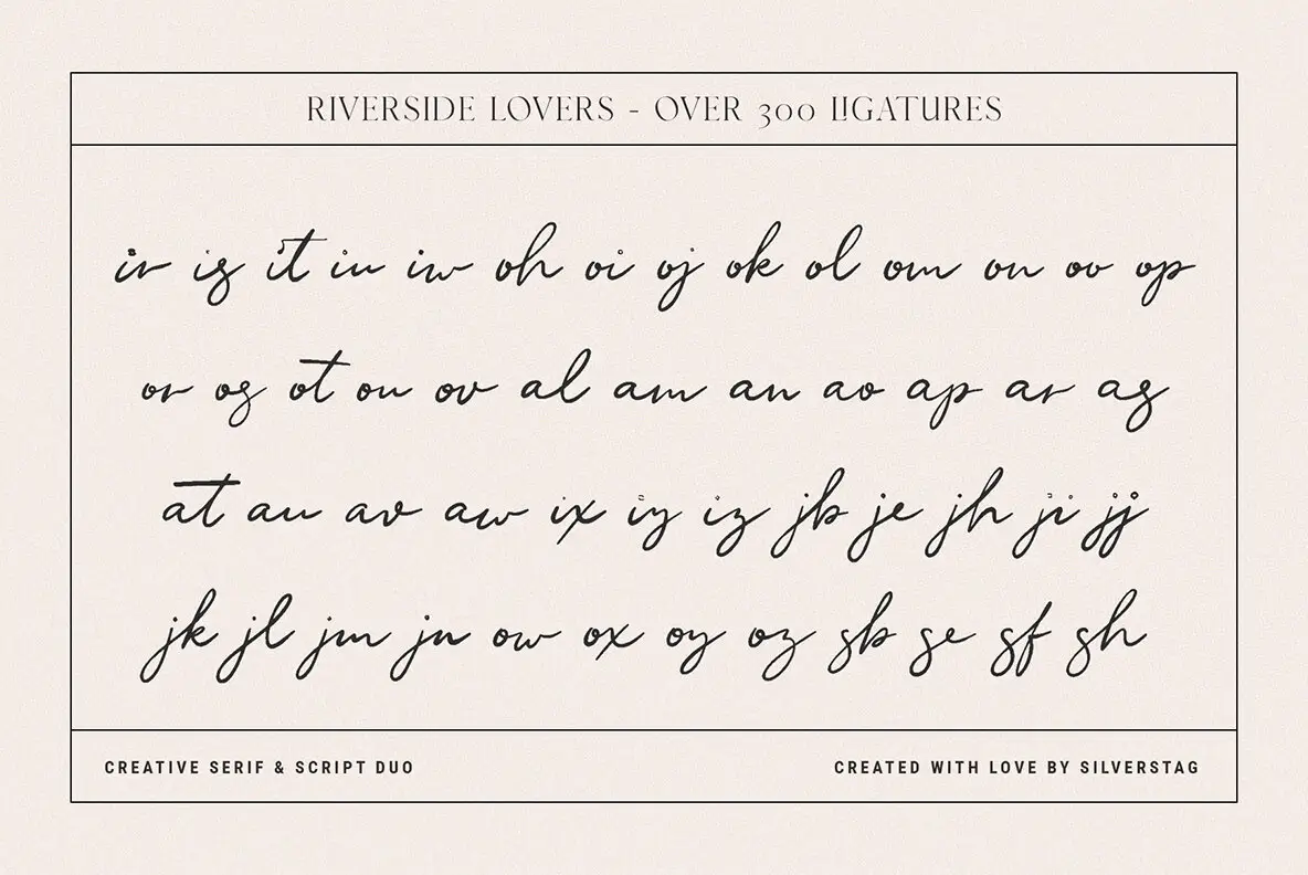 Riverside Lovers Font - YouWorkForThem