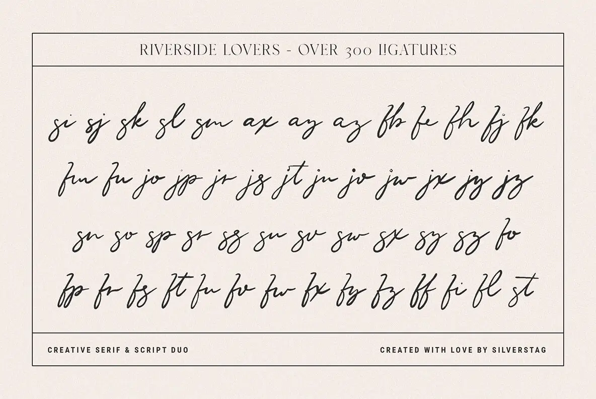 Riverside Lovers Font - YouWorkForThem