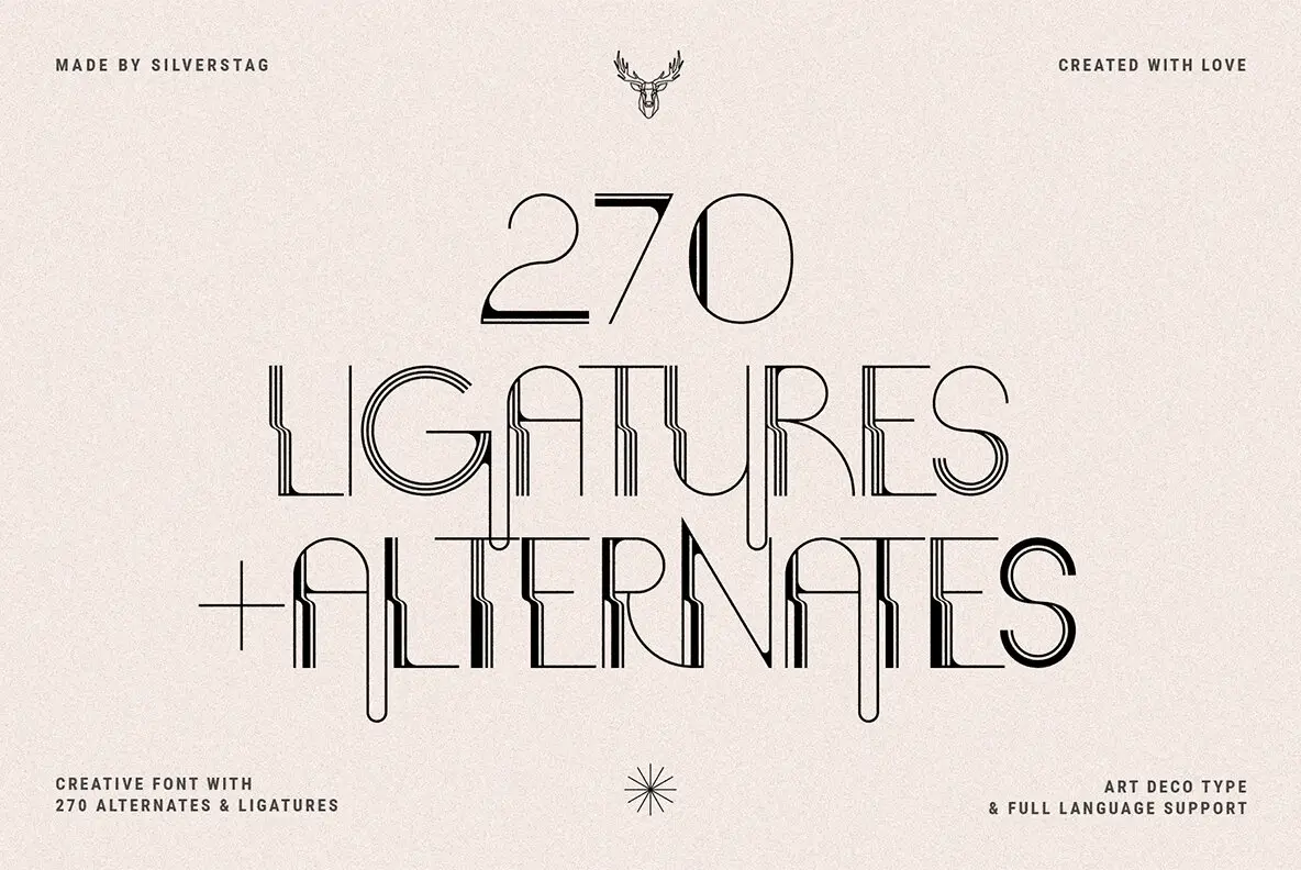 BogArt Deco - Ligature Rich Typeface Font - YouWorkForThem