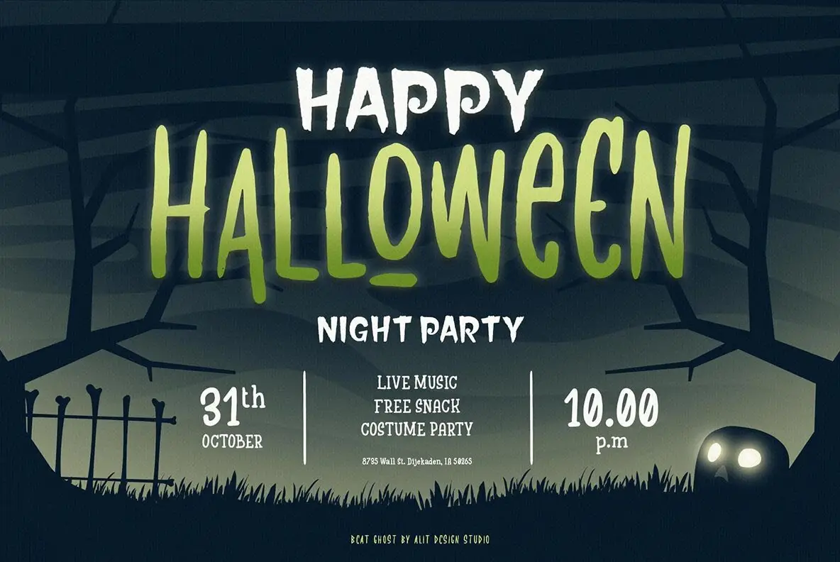 Beat Ghost Font - YouWorkForThem