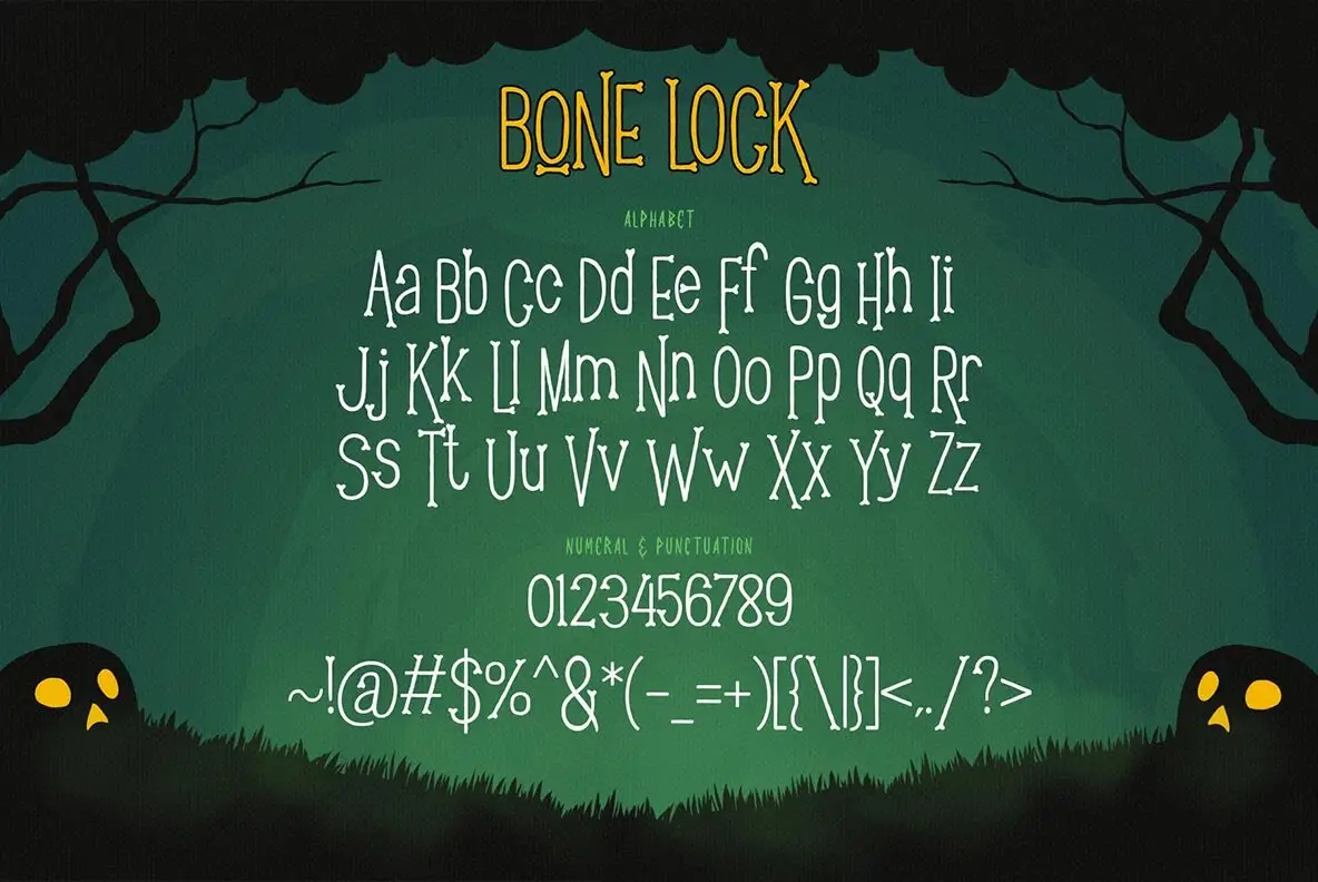 Bone Lock Font - YouWorkForThem