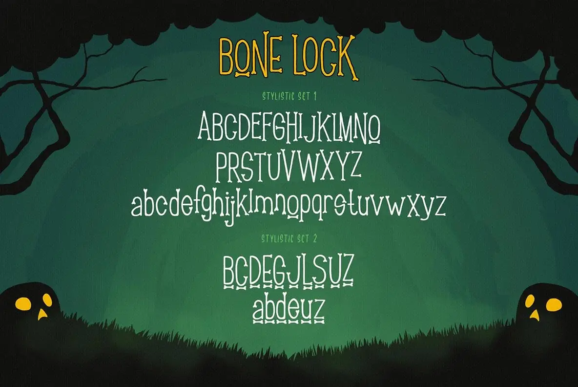 Bone Lock Font - YouWorkForThem