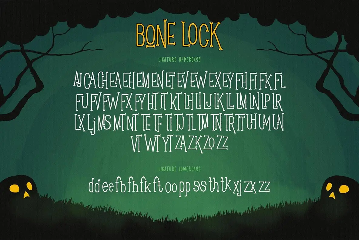 Bone Lock Font - YouWorkForThem