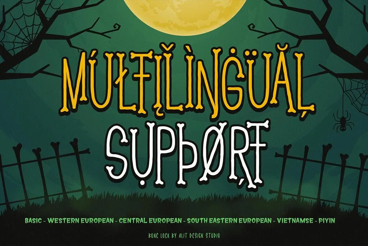 Bone Lock Font - YouWorkForThem