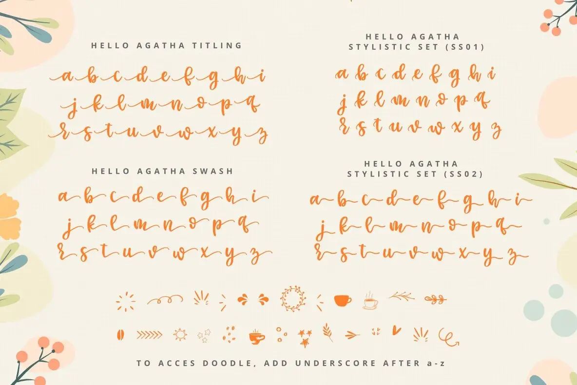 Hello Agatha Font - YouWorkForThem