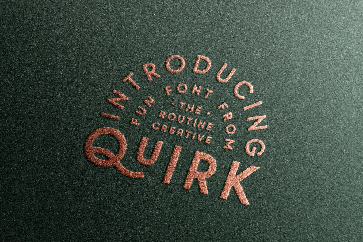 Quirk Font - YouWorkForThem