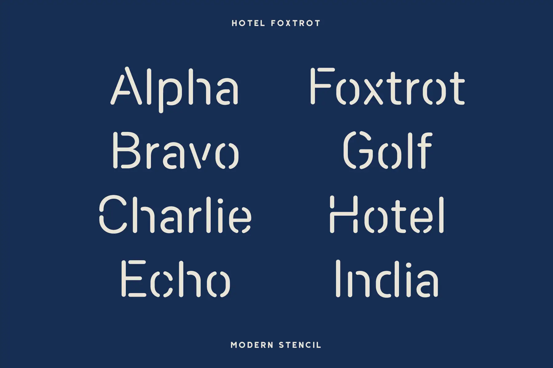 Hotel Foxtrot Font - YouWorkForThem