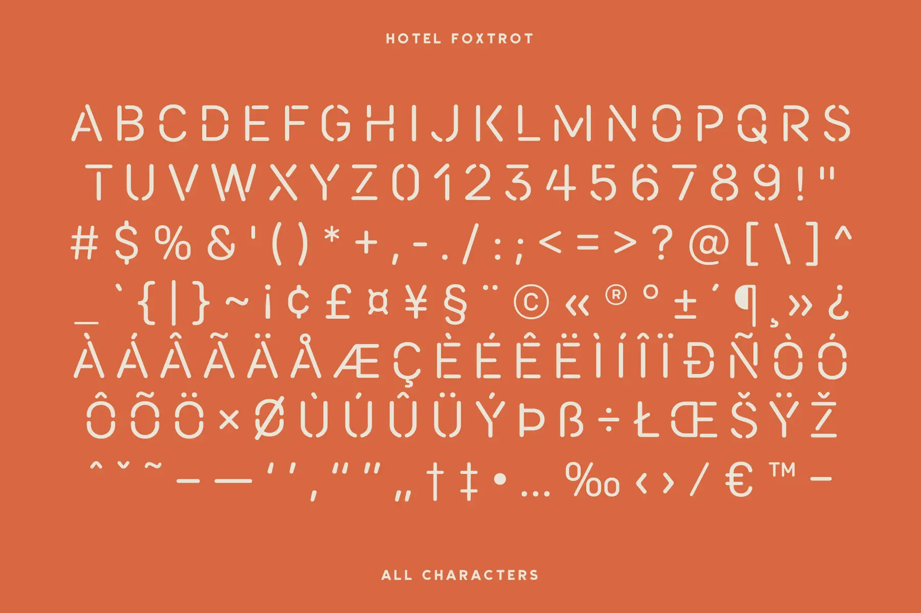 Hotel Foxtrot Font - YouWorkForThem