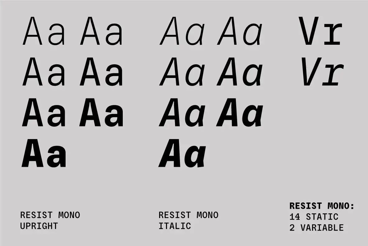 Resist Mono Font - FontPath
