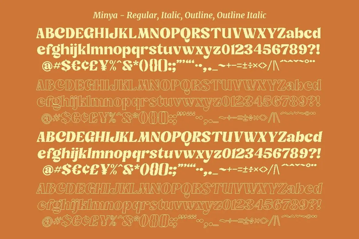 Minya Font - YouWorkForThem
