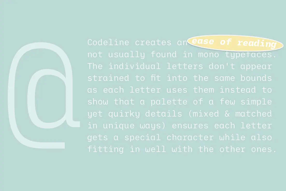 Codeline Mono Font - YouWorkForThem