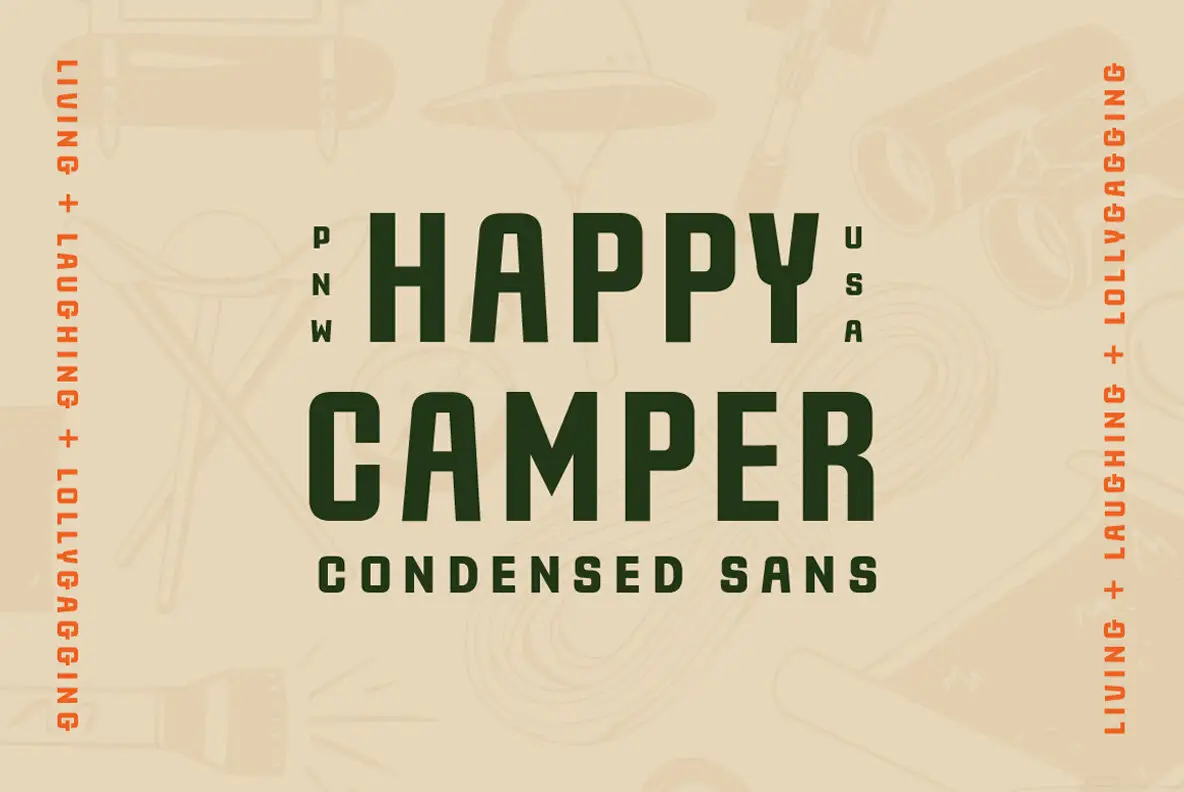 Happy Camper Font Youworkforthem