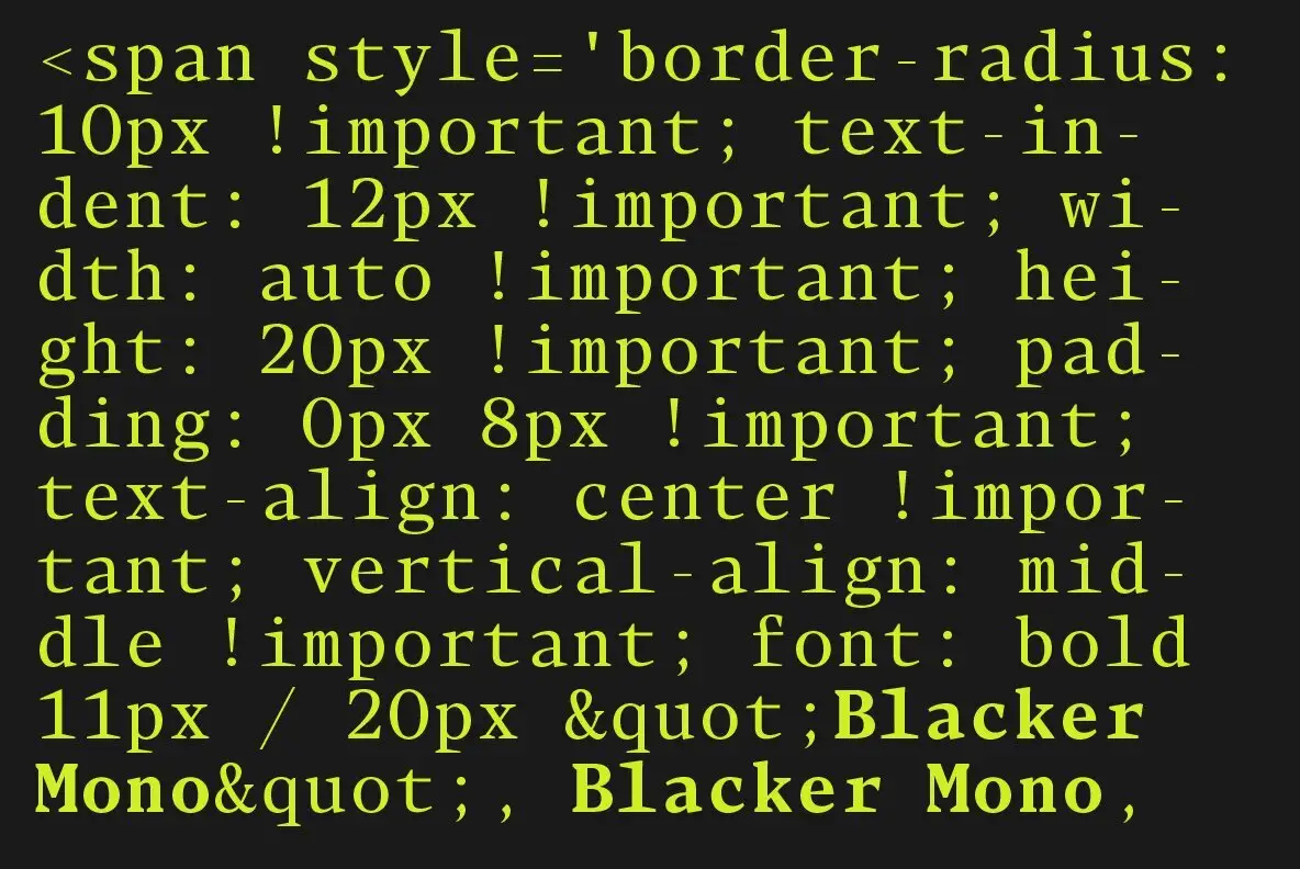 Blacker Mono Font - YouWorkForThem