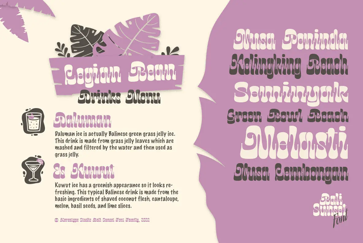 Bali Sunset Font - YouWorkForThem