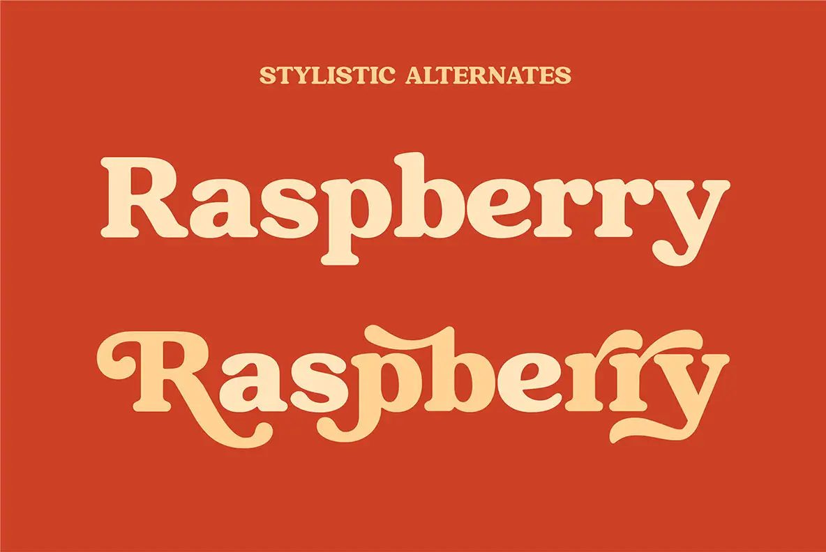 Raspberie Font - YouWorkForThem